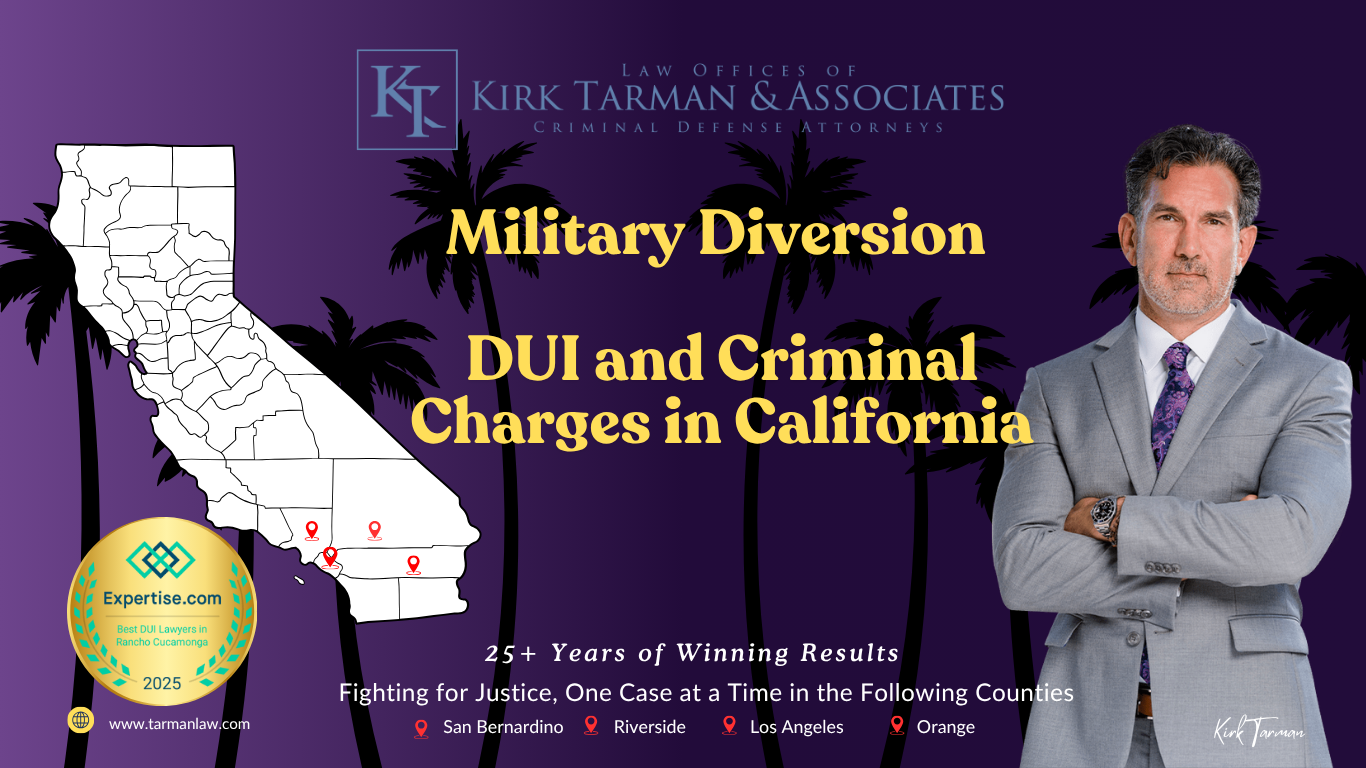 Military Diversion for DUI & Criminal Charges | California 2025
